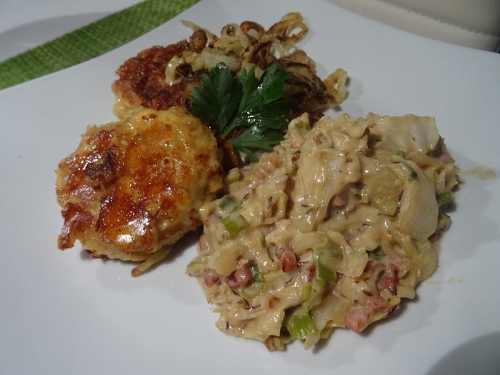 Cheese Dumplings with Creamed Cabbage and Fried Onions | Chef Reader