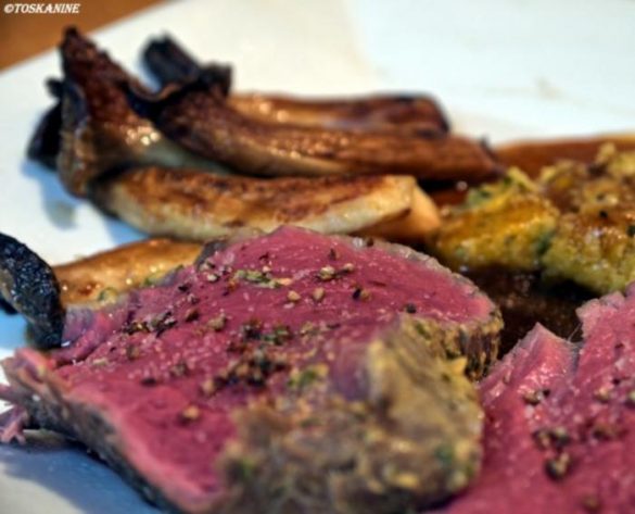 Beef Fillet with Red Onion Jam, (with Croquettes and Herb Butter ...