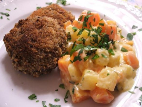 Meat: Breaded Meat Fritters with Creamy Beet Vegetables | Chef Reader