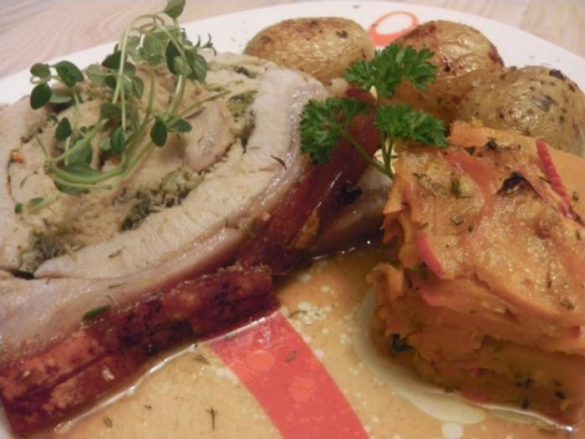 My Herbstbraten - Roast Pork with Pak Choi and Cress Filling and ...