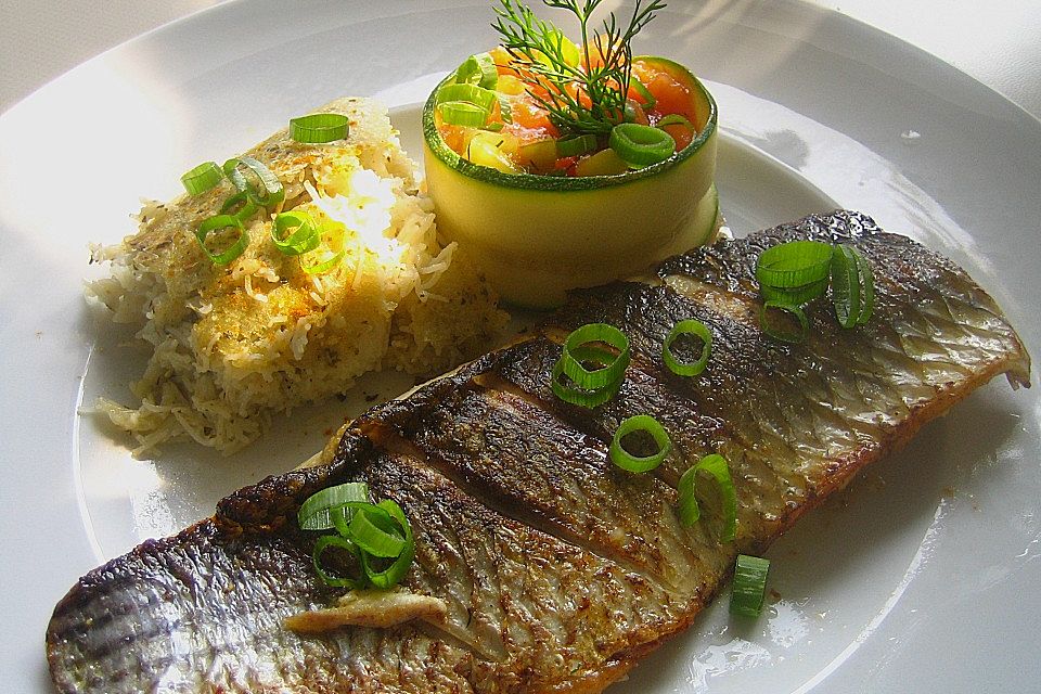 Mullet fried on the skin with ratatouille | Chef Reader
