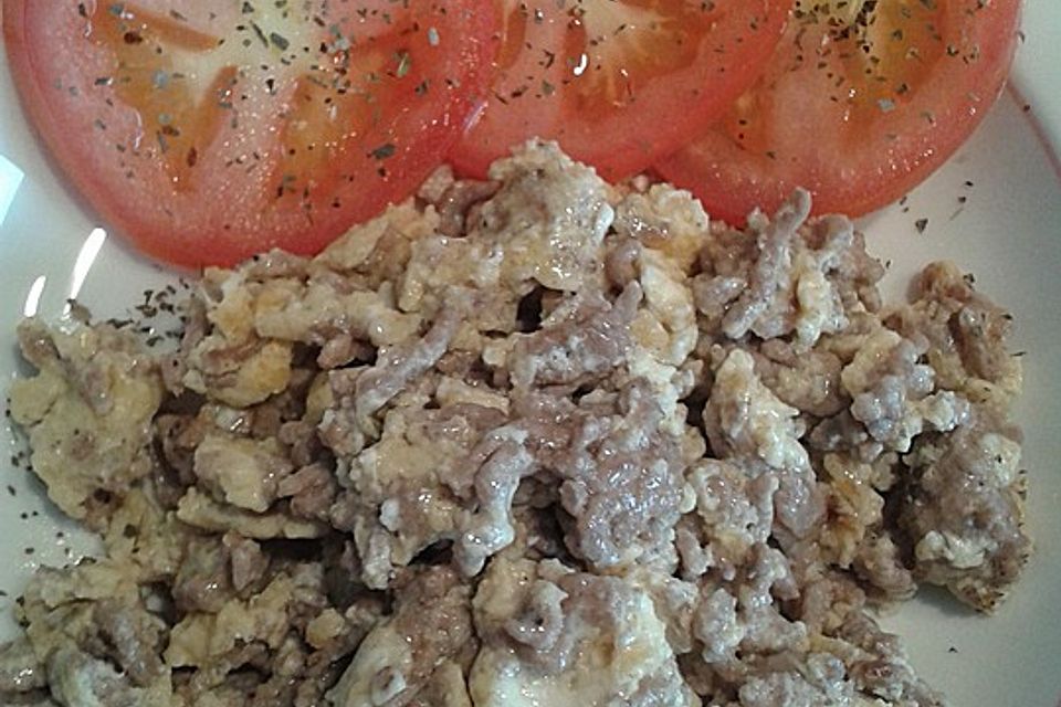 Minced meat scrambled eggs | Chef Reader