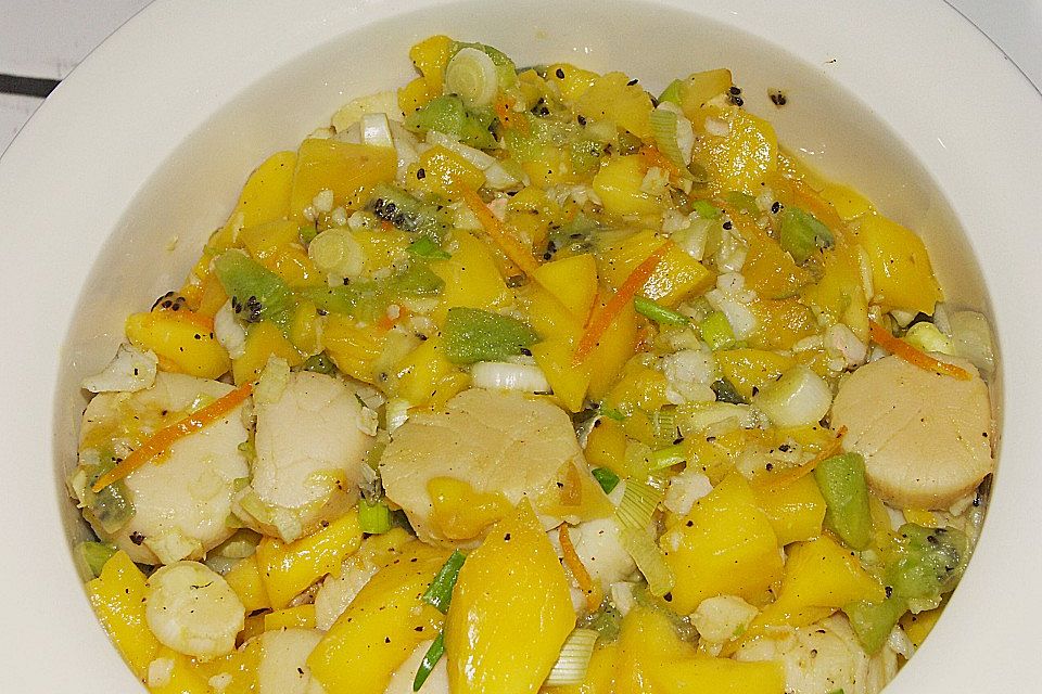 Scallop - Mango - Spring Onion Salad | Chef Reader