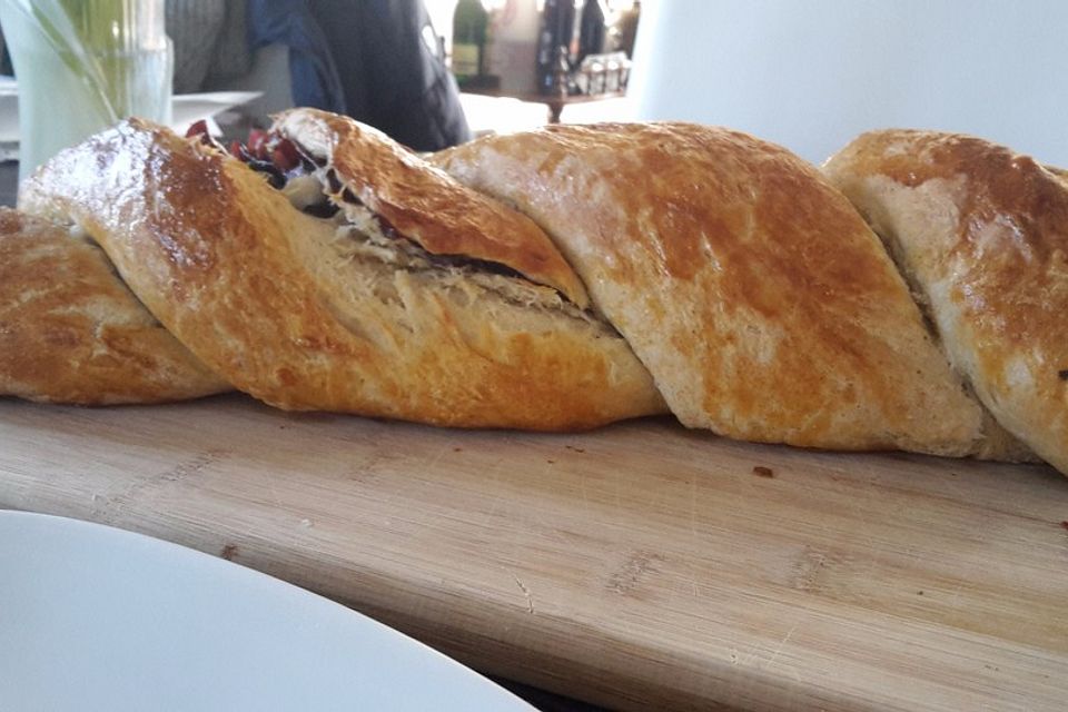 Stuffed Swiss-style plaited bread | Chef Reader